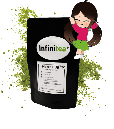 NEW - Matcha Uji (ceremonial grade - puur) grote verpakking - Infinitea